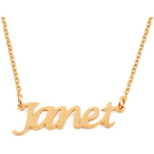 Kigu Janet Name Necklace-18ct Gold Plated-Customised Jewellery for ...