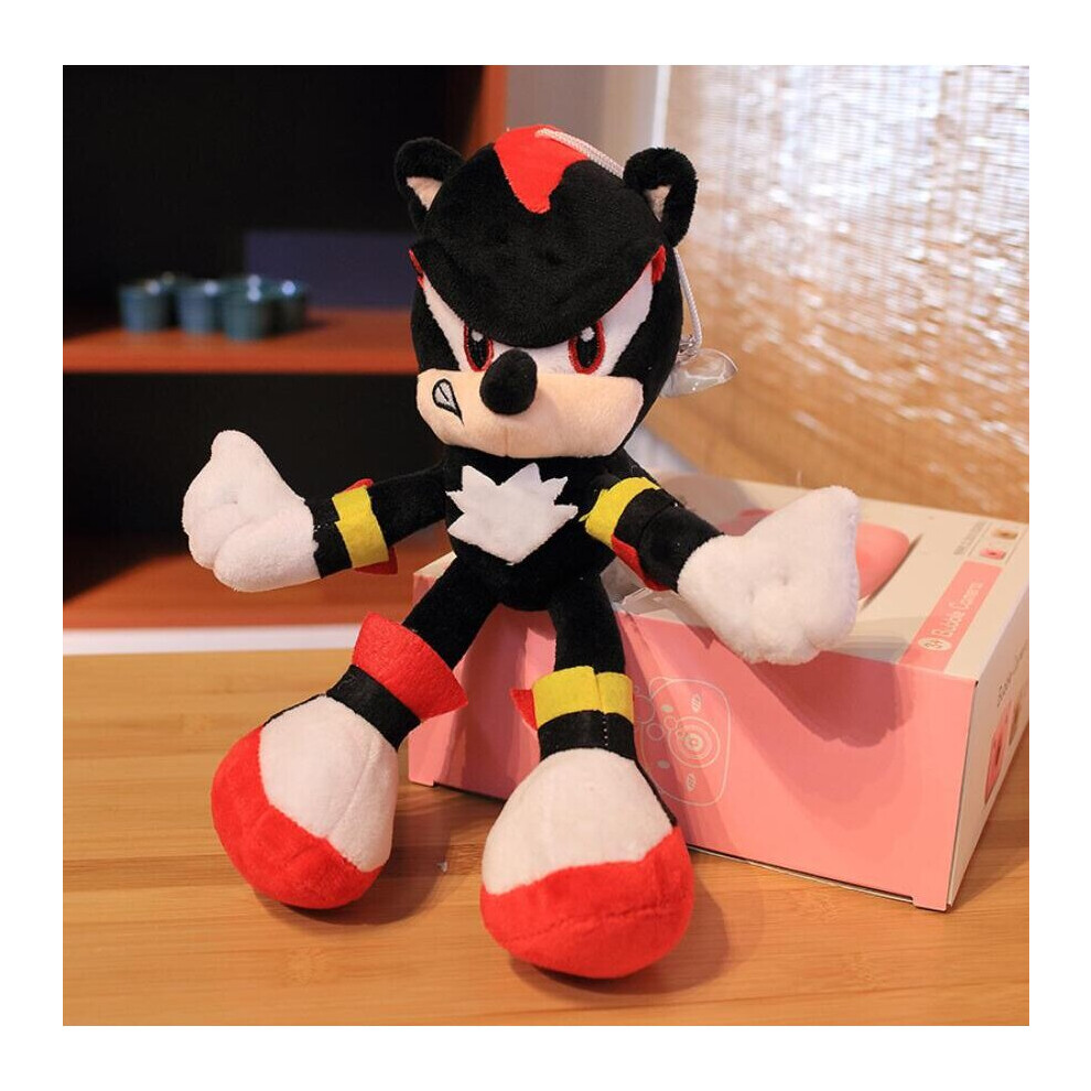 (Black) Sonic The Hedgehog Knuckles Silver Tails Stuffed Teddy Bear Toy ...