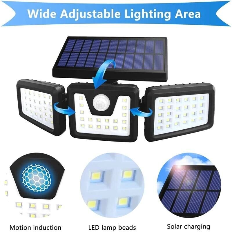 74 LED Solar Powered Outdoor Sensor Light on OnBuy