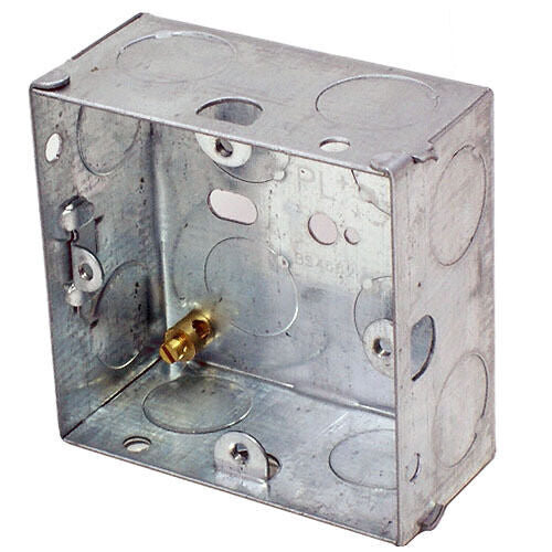 35mm Single Metal Flush Mounted Back Box 1 Gang Brick Wall Hole ...