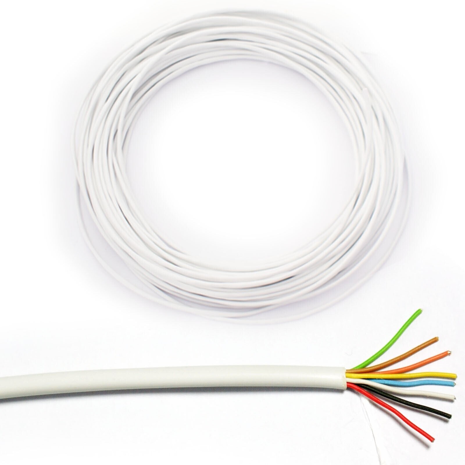 25m 8 way 4 Pair Alarm Cable Tinned Copper Stranded CCTV Panel Door Contact PIR on OnBuy