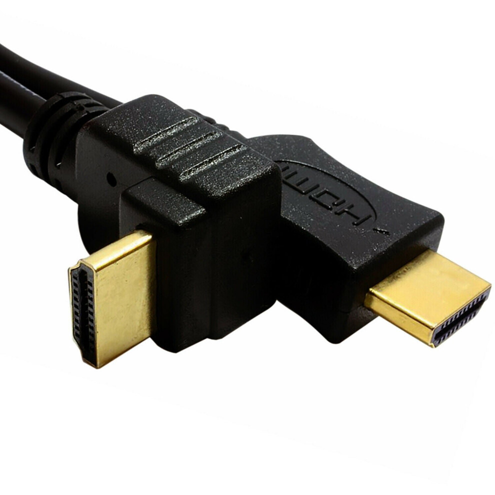 2m High Speed HDMI Cable Right Angled 270 Degree to Straight Connector ...