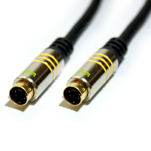 3m 4 Pin S Video Male to Plug Socket Cable Lead SVHS Laptop Monitor ...