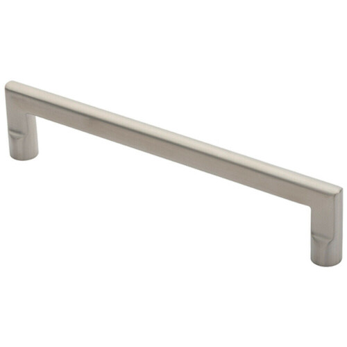 Flat D Bar Door Pull Handle 315 x 15mm 300mm Fixing Centres Satin Steel ...