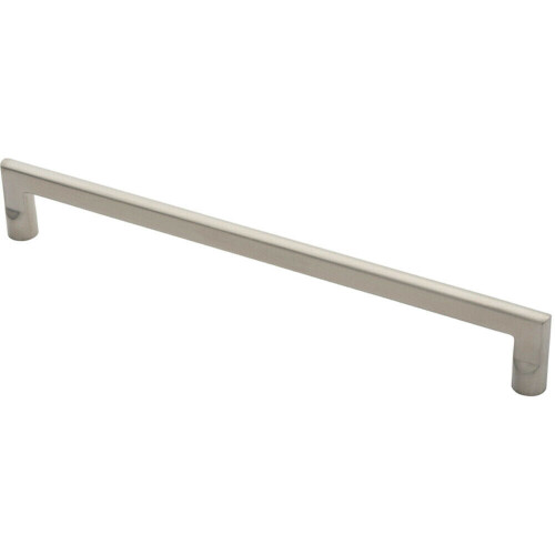 Flat D Bar Door Pull Handle 475 x 15mm 350mm Fixing Centres Satin Steel ...