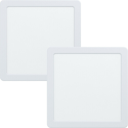 2 PACK Ceiling Flush Downlight 216mm White Square Spotlight 16.5W 4000K ...