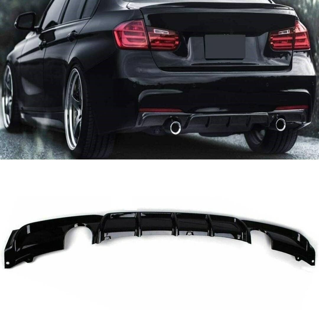 BMW 3 Series F30 F31 M Performance Style Rear Bumper Diffuser Dual ...