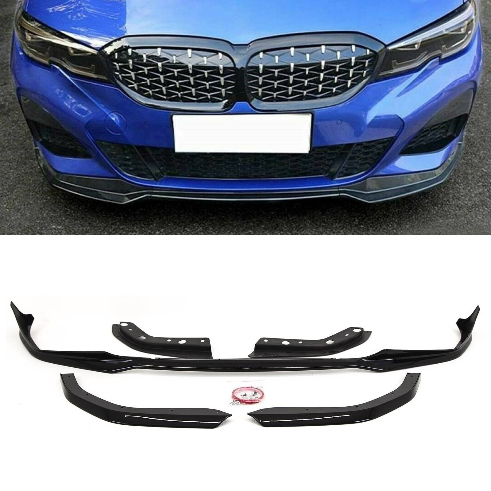 BMW 3 G20 G21 2019-2022 M Performance Style Front Lip Splitter M Tech ...