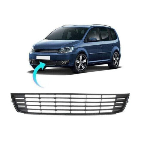 VW Touran Caddy 2010-2015 Front Bumper Center Grille Black on OnBuy