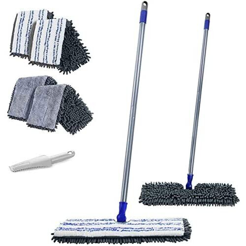 MASTERTOP Noodle Mop Double-Sided Flat Mop for All Types Floor Cleaning ...