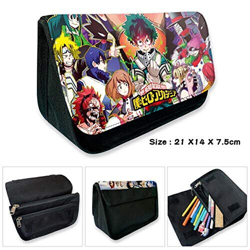 Dacitiery My Hero Academia Pencil Case, Anime BNHA Pencil csaes, Canvas ...