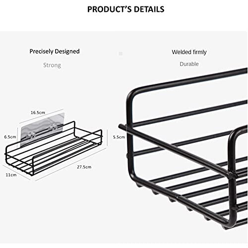 SLEEC 2 Pack Shower Organiser, Bathroom Wall Shelves, Shower Caddy, Shower Shelf, Bathroom ...