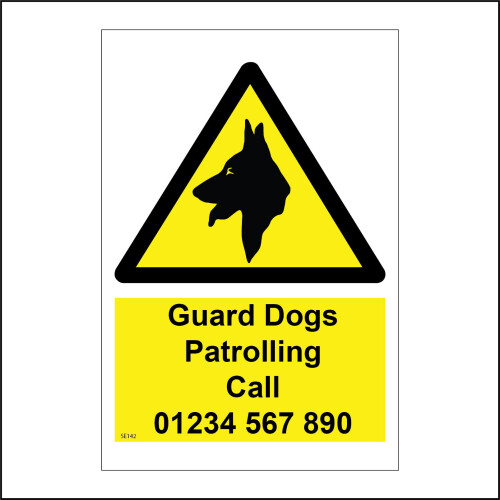 (150 x 200mm - 6 x 8, D - 1mm Pvc Foamex) SE142 Guard Dogs Patrolling ...