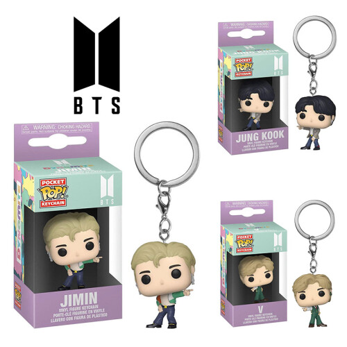 Kpop BTS Tinytan Dynamite Funko Pop Keyring Jung Kook Jimin V Keychain Figures on OnBuy