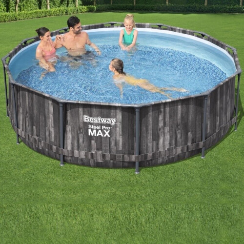 Bestway 12ft x 39.5in Steel Pro MAX Grey Frame Pool Set on OnBuy