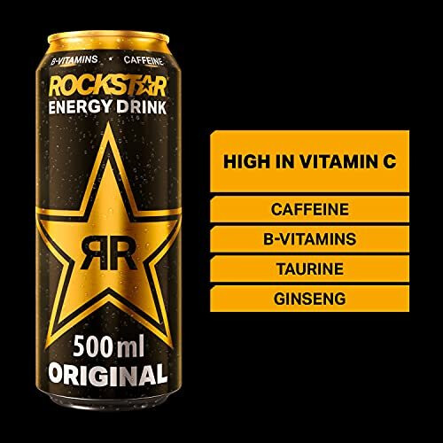 Rockstar Energy Drink - Original - Non-Alcoholic - 200 mg Caffeine ...
