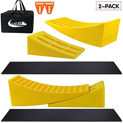 Magic4U Camper Leveler 2 Pack - RV Caravan Leveling Ramp Blocks ...