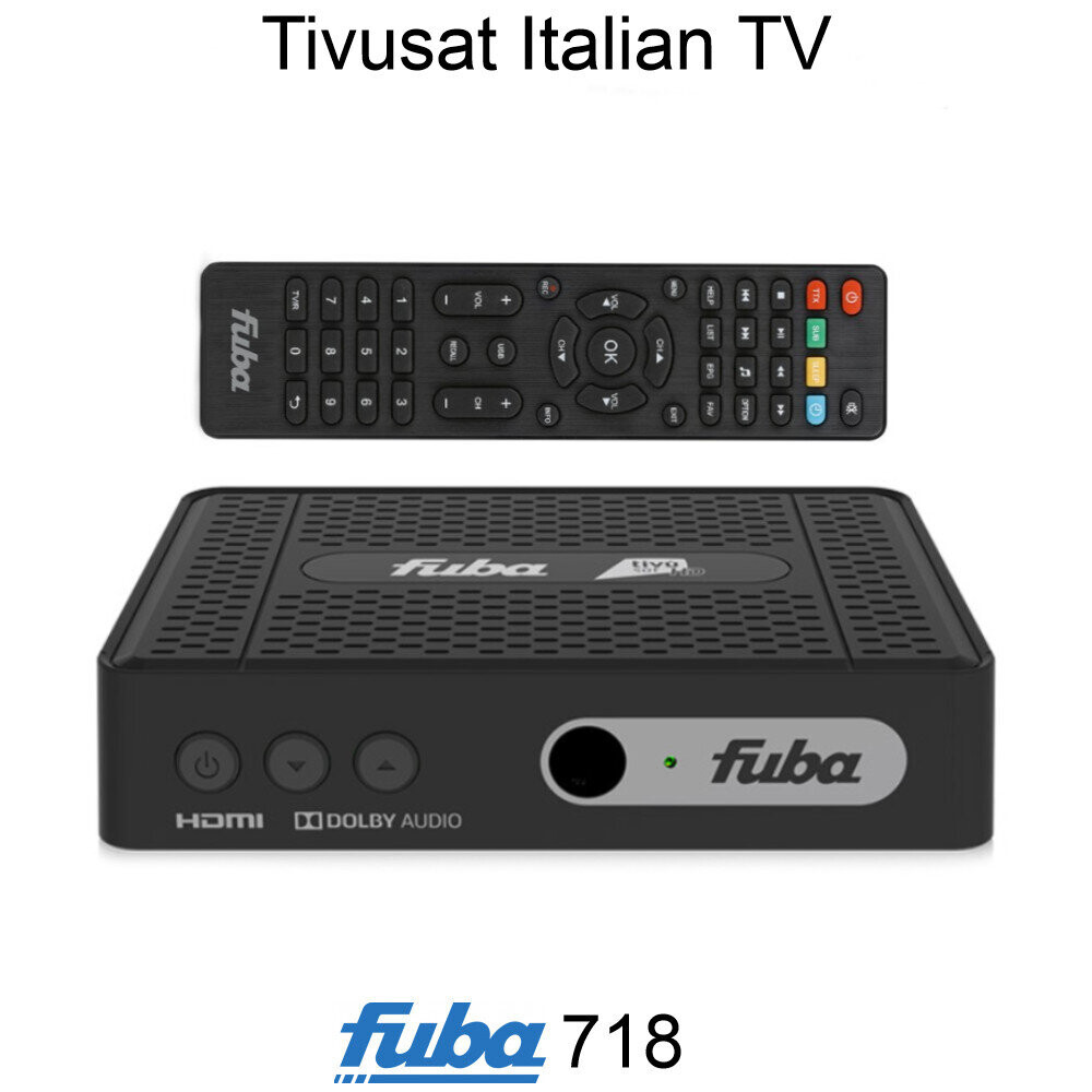 TIVUSAT ITALIAN HD 4K DECODER + TIVU SMARTCARD TELESYSTEM FUBA ...