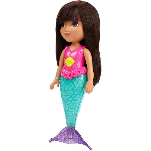 Fisher-Price CDR85 Dora and Friends Sparkle and Swim Mermaid Dora Doll ...