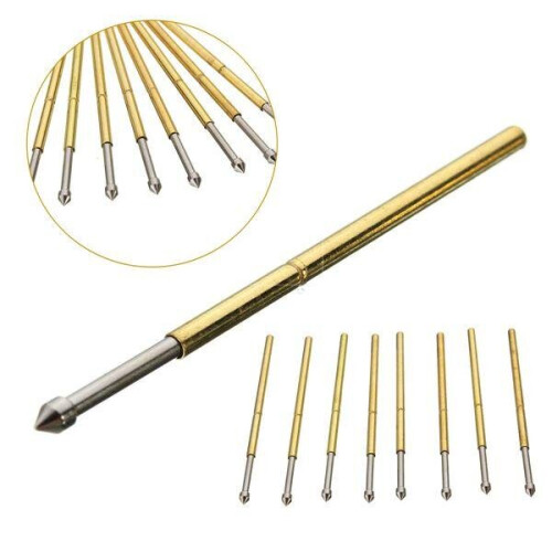 50pcs PCB Bare Board Spring Loaded Test Probe Pin P100 E2 180g 1.36mm ...