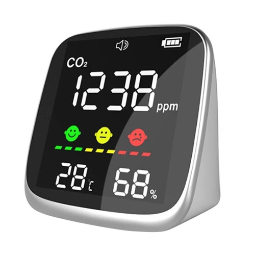 LCD Digital CO2 Meter Air Quality Monitor Alarm Carbon Dioxide Temperature Humidity Detector ...