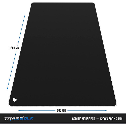 TITANWOLF - XXXL Mouse Mat - 1200 x 600 x 3 mm Mouse Pad – Extra Large ...