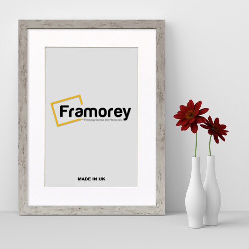 (17x11" Pic (21x15" Frame)) White Marble Picture Frame Photo Frames ...