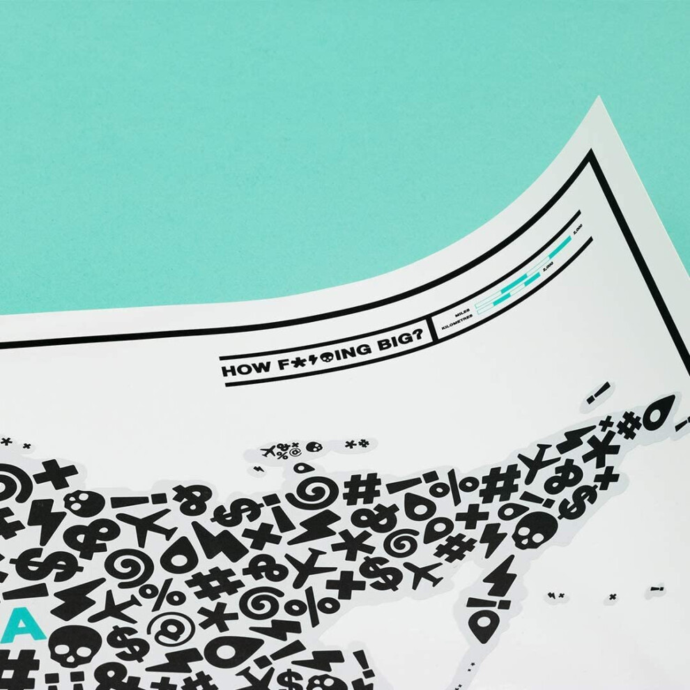 Scratch Map Of The F*#?ing World - Scratch Off Poster Of Swear Words ...