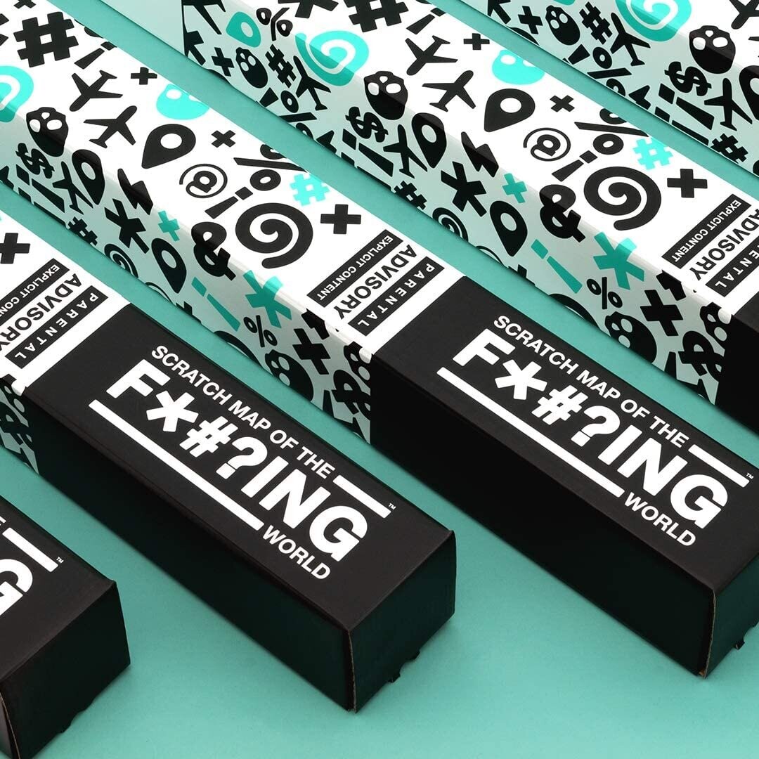 Scratch Map Of The F*#?ing World - Scratch Off Poster Of Swear Words ...
