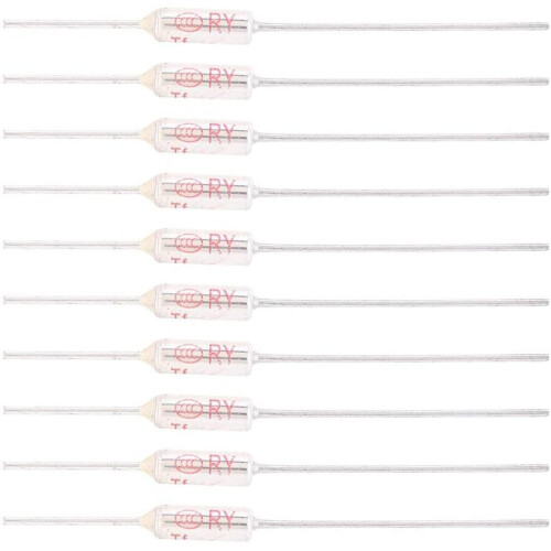 10pcs Thermal Fuse, Metal Shell Thermal Fuse 250VAC 10A Fire-Proof Fuse ...