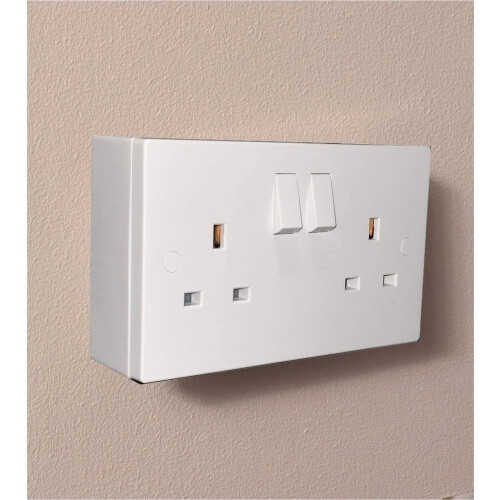 SHP Electrical® 13A Double White Switched Socket & Premium Double ... SHP Electrical® 13A Double White Switched Socket & Premium Double ...