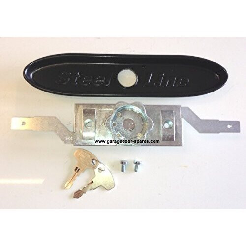 Steel Line Roller Shutter & Replacement Garage Door Lock Black Facia on ...