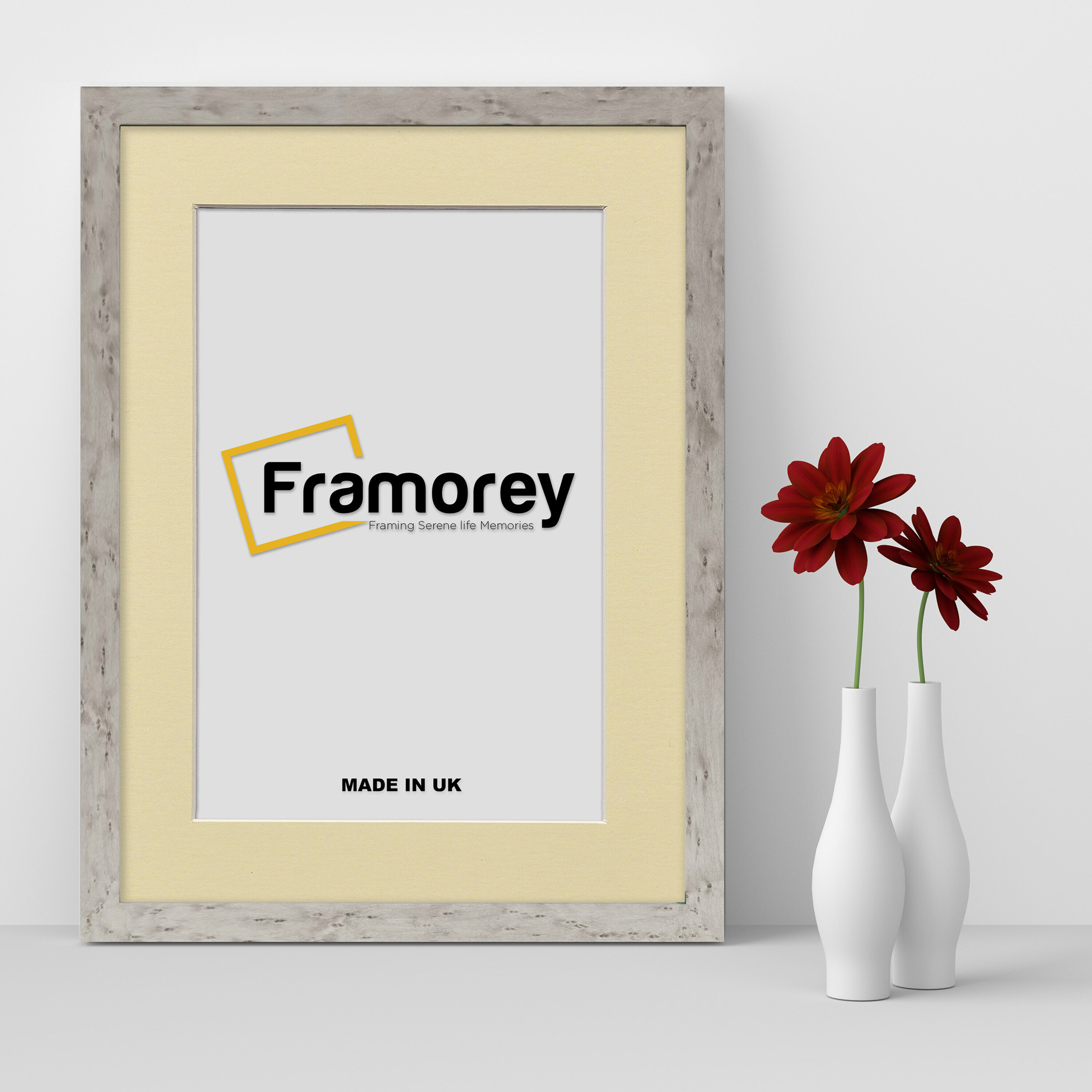 (7x5" Pic (9x7" Frame)) White Marble Picture Frame Photo Frames With ...