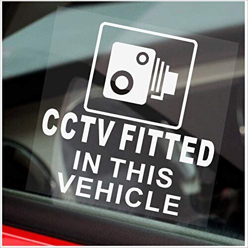 1 x CCTV Fitted in this Vehicle WINDOW Sticker Camera Sign Security ...