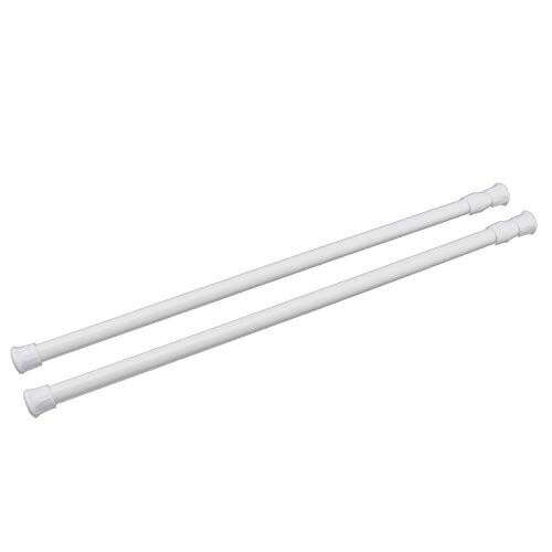 OTOTEC 55-90cm Spring Loaded Extendable Rods Voile Net Curtain Tension ...
