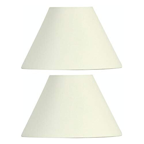 2 Pack - Cream 10" Cotton Coolie Fabric Vintage Lampshade with ...
