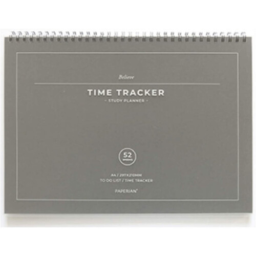 PAPERIAN Believe TIME Tracker - A4 Size Wirebound Undated Study Planner ...