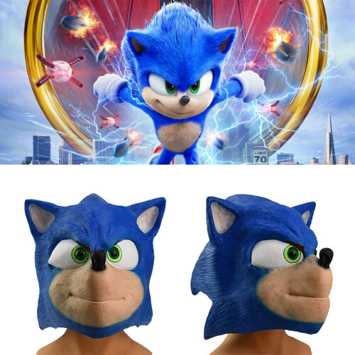 Sonic Peripheral Mask Hedgehog Mask Halloween Horror Carnival Cosplay ...