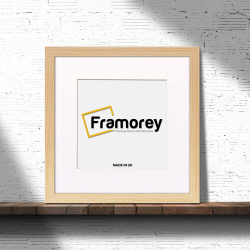 (Pine With White Mount, 22x22 Pic (26x26 Frame)) Square Size Pine ...