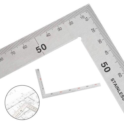iufvbgxdh Square Ruler, Stainless Steel Framing Square Right Angle ...