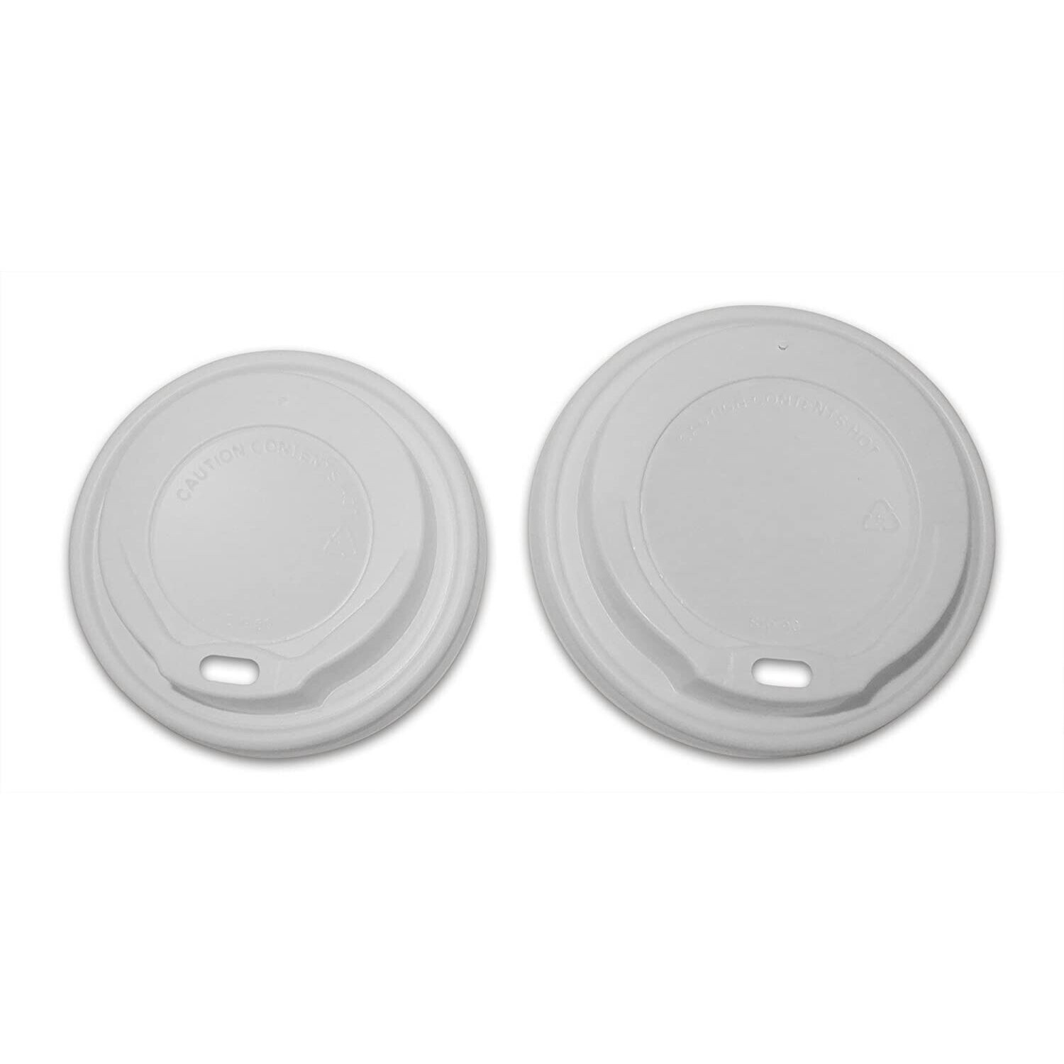Disposable White Coffee Cup Sip Lids To Fit 8oz or 12oz-16oz Paper ...