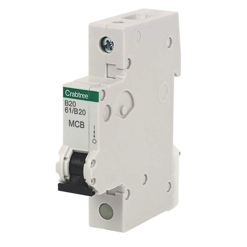Crabtree 61/B20 Miniature Circuit Breaker (MCB) - 20amp Type B on OnBuy