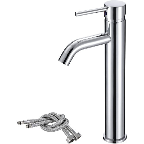 Mighbow Bathroom Basin Mixer Tap High Rise Tall Basin Taps Mono Counter ...