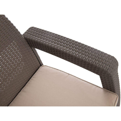 Keter Corfu Outdoor 4 Seater Rattan Garden Table & Chairs Set on OnBuy