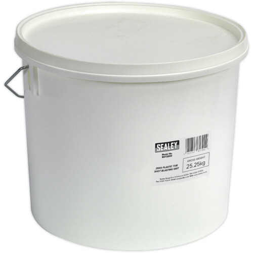 25KG Shot Blasting Grit PLASTIC TUB - Sand Blasting Abrasive 200 - 700 ...