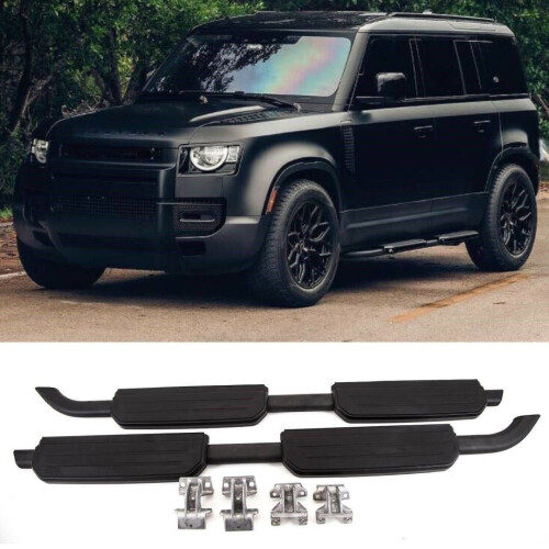 Land Rover Defender 110 2020-On Side Steps Running Board Pair Black UK ...