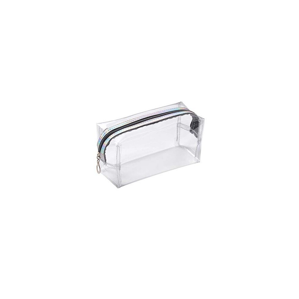 Clear Pencil Case Large Transparent Plastic Pen Pencil Bag Makeup Pouch Travel Cosmetic Bag for Teenage Boys Girls Women Clear
