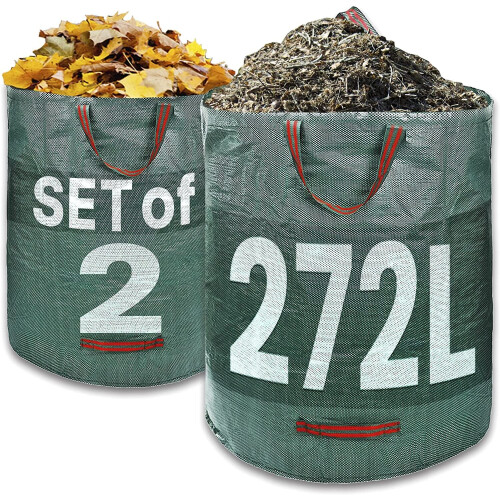 Heavy Duty Garden Waste Bags - 272 Litre - 2 Sacks - Industrial Handles ...