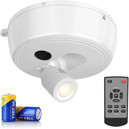 BLS Wireless LED Picture Light with Remote Control, Spot Light Battery ...