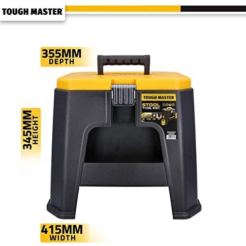 TOUGH MASTER DIY PortableBlack & Yellow Tool Storage Strong Plastic ...